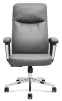 China 330LBS Ergonomic PU Leather Office Swivel Chairs BIFMA High Back Brown for sale