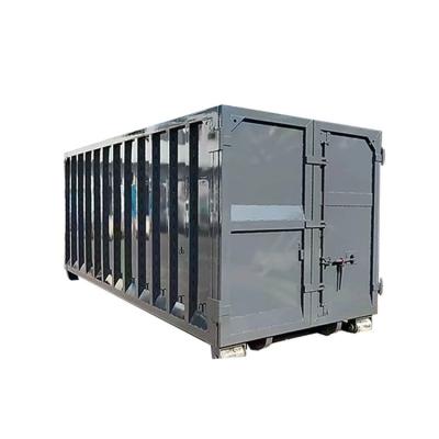 China Carbon Steel Hook Lift Bin Industrial Roll On Roll Off Skip Outdoor Truck Scrap Containers for sale