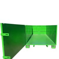 China 10 - 40 Yd Capacity Roll Off Dumpster Reinforced Steel Construction Debris Dumpster for sale