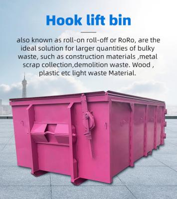 China Mining Grade Hook Lift Bin 10 - 50 Tonne Load Capacity RoRo For Harsh Conditions for sale