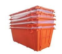 China Durable Steel Skip Bins 2CBM - 50CBM Size X Ray Welded Joints for sale