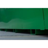 China 6 Cbm Outdoor Stackable Metal Bins Industrial Waste Chain Lift Bins Opten Top Skip Hopper for sale