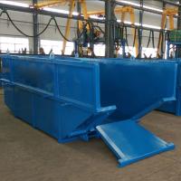 China Industrial Waste Recycling Gantry Bins , Merrell Dumpster Steel Skip Bin With Wheels Available for sale