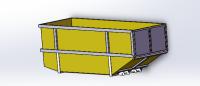 China 6 Cbm Outdoor Stackable Steel Bins Waste Chain Lift Bins Opten Top Skip Hopper for sale