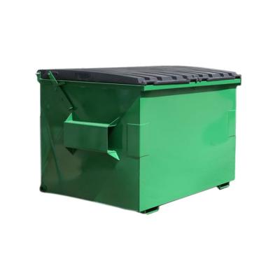 China 1.5m Open Top Front Lift Bin Stackable Design Garbage Truck Compatible Waste Management for sale