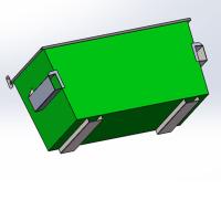 China Commercial Front Load Trash Container 4-6mm Steel Construction For Garbage Collection for sale