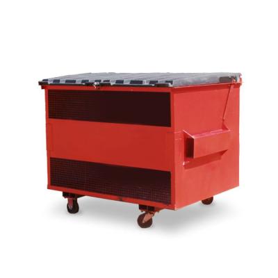China Mild Steel 3 Marrell Skip Bin Front Lift Bin With Customized Size Color Door for sale