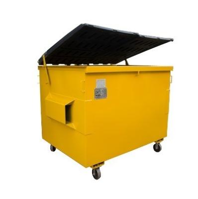 China 3-8M3 Industrial Steel Front Lift Bin Skip Bin Hotels Restaurants Waste Recycling for sale