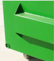 China Customized Outdoor Front Lift Bin 5-6mm Floor Industrial Steel Waste Skip Bin With Door for sale