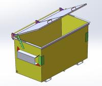 China Commercial Steel Front Lift Bin 1.5m3 To 6m3 Capacity Waste Collection Garbage Truck Compatible for sale