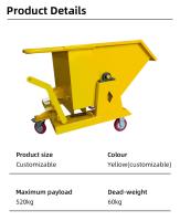 China Forklift Waste Tipping Bin Industrial Scrap Bins for sale