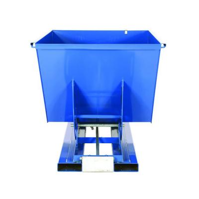 China Steel Forklift Tipping Bin Waste Treatment Self Dump Hopper Customized for sale