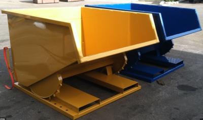 China Heavy Duty Durable Waste Tipping Skips Steel Metal Self Dump Hopper Garbage Collector for sale