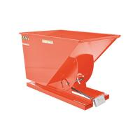 China Blue Skips Tipper Bins Self Dumping Bin Portable Trash Waste Scrap Steel Hopper for sale