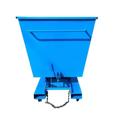 China Low Profile Self Dump Hopper / Metal Waste Bin / Steel Dumpster for sale