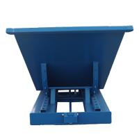 China Heavy Duty Self Dumping Scrap Hoppers , Mild Steel Forklift Waste Tipping Bin for sale