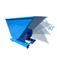 China Heavy Duty Self Dumping Scrap Hoppers , Mild Steel Forklift Waste Tipping Bin for sale