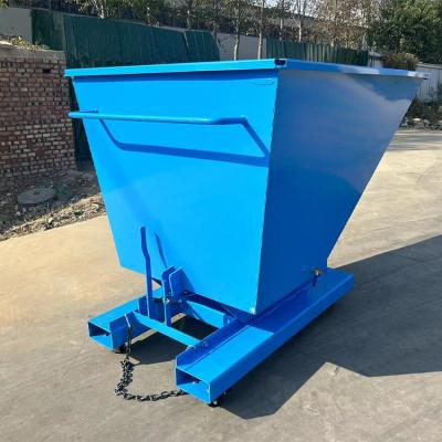 China Metal Self Dumping Hopper Tipping Bins 2 Yard Standard 6000 Lb Capacity for sale