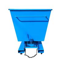 China Metal Self Dumping Hopper Tipping Bins 2 Yard Standard 6000 Lb Capacity for sale