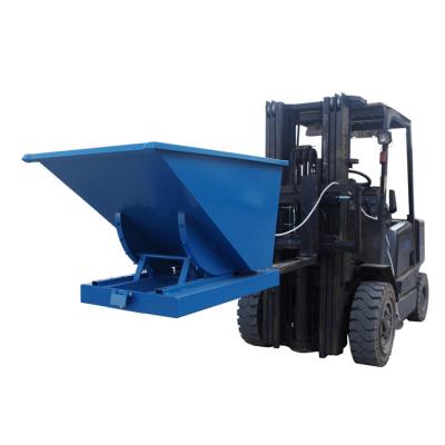 China 4ft Wide Self Dumping Hopper Forklift Bin Waste Management Hopper OEM for sale