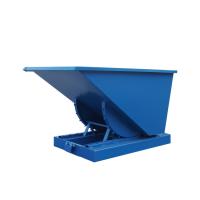 China Outdoor Waste Treatment Self Dumping Hopper , Forklift Dumping Hopper With Cover for sale