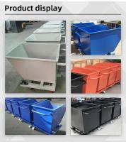 China Forklift Self Dumping Hopper Waste Bin Tilt Bucket Tipping Skip Bins Customized for sale