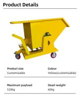 China Mild Steel Heavy Duty Self Dumping Forklift Bin , Self Tipping Bins Customized for sale