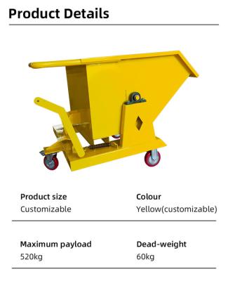 China Heavy Duty Forklift Tipping Bin With Precision Tilt Mechanism for sale