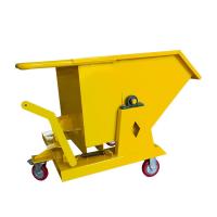 China Heavy Duty Forklift Tipping Bin With Precision Tilt Mechanism for sale