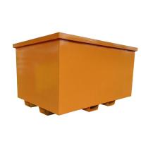China Heavy Duty Steel Transfer Bin Forklift Metal Scrap Collection Waste  Bin for sale