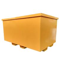 China Heavy Duty Steel Transfer Bin Forklift Metal Scrap Collection Waste  Bin for sale