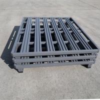 China Industrial Folding Steel Storage Cage Stackable Wire Mesh Pallet Cage 200kg Capacity for sale