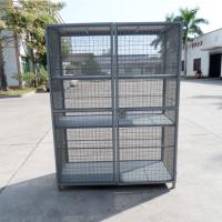 China 1000L/H Wire Mesh Steel Storage Cage Galvanized Stackable Pallet Cages for sale
