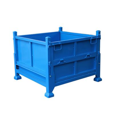 China Heavy Duty Collapsible Steel Storage Cage Stackable Foldable Wire Mesh Storage Cage for sale