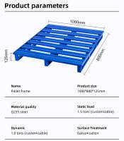China Warehouse Wire Mesh Steel Pallet Stackable Heavy Duty Foldable Mesh Box Pallet for sale