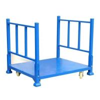 China Industrial Heavy Duty Steel Pallet Stacking Pallets Movable Warehouse System With Wheels for sale