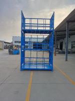 China Supermarket Galvanized Stackable Metal Racks Foldable Cargo Storage Roll Container for sale