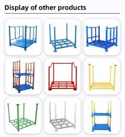 China Warehouse Q235 Steel Pallet Waste Treatment Metal Stackable Shelves Heavy Duty Reinforced Structure for sale