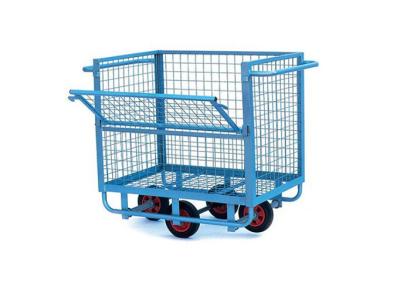 China 1500kg Steel Logistics Trolley Warehouse Transport Durable Strong Heavy Duty Reinforced Structure for sale