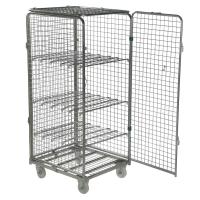 China 1500kg Steel Logistics Trolley Warehouse Transport Durable Strong Heavy Duty Reinforced Structure for sale