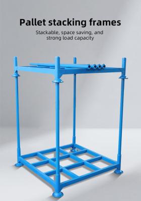 China Q235 Steel Metal Pallet Stacking Racks 1000mm 1200mm 1500mm 2000mm Height for sale