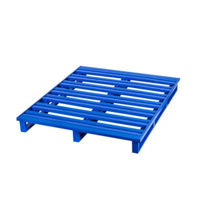 China Reinforced Transport Steel Pallet Double Faced Four Way Entry Stackable for sale