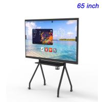 China 65 Inch 4K Interactive LCD Touch Screen with 20-Point Multi-Touch and 48MP Camera for Education and Business for sale