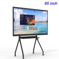 China 65 Inch 4K Interactive LCD Touch Screen with 20-Point Multi-Touch and 48MP Camera for Education and Business for sale