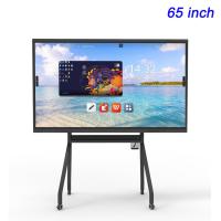 China 65 Inch 4K Interactive LCD Touch Screen with 20-Point Multi-Touch and 48MP Camera for Education and Business for sale