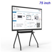 China 75 Inch 4K Ultra HD OPS PC Smart Interactive LCD Touch Screen with 20-Point Multi-Touch and 50,000 Hour Lifespan for sale
