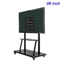 China 98-Inch 4K Interactive Whiteboard with 3840×2160 Resolution, 20-Point Touch and 300-350cd/m² Brightness for sale