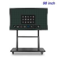 China 98-Inch 4K Interactive Whiteboard with 3840×2160 Resolution, 20-Point Touch and 300-350cd/m² Brightness for sale