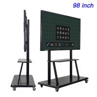 China 98-Inch 4K Interactive Whiteboard with 3840×2160 Resolution, 20-Point Touch and 300-350cd/m² Brightness for sale