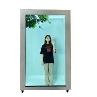 China 32-65 Inch Multi-Language WiFi Transparent LCD Display Case with 1920x1080 Resolution and 350cd/m² Brightness for sale